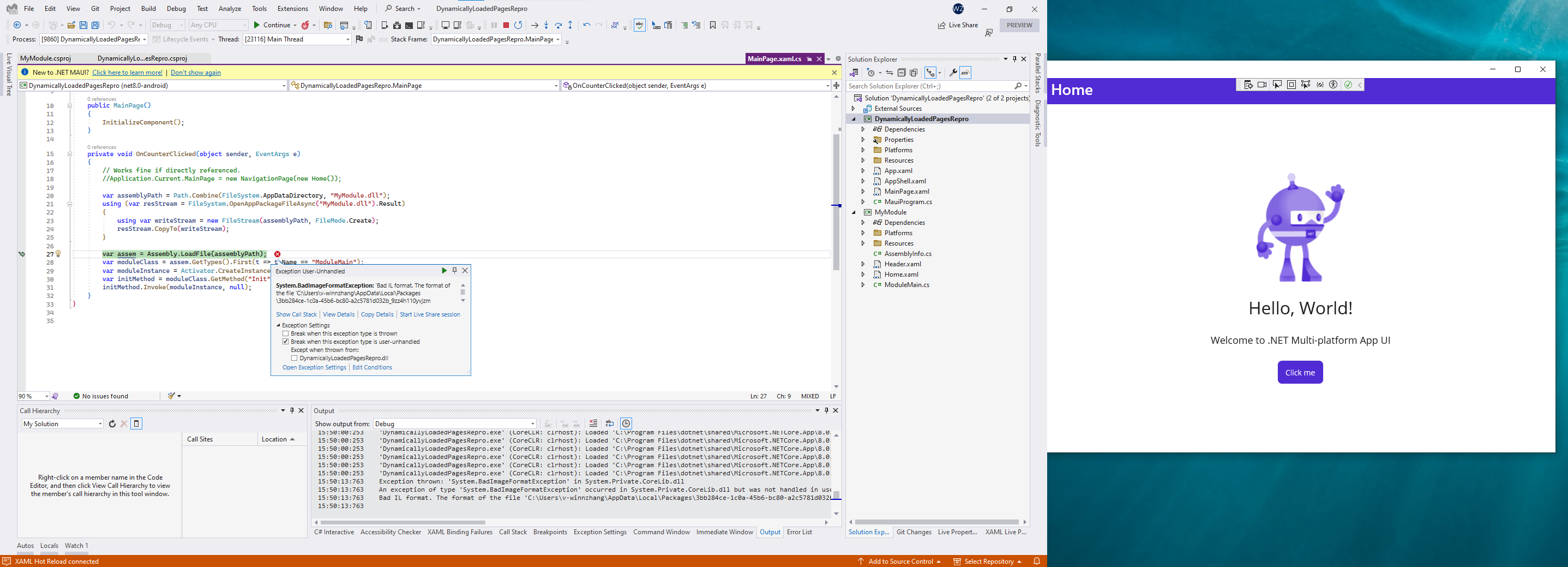 Hard Crash When Loading Contentpage With A Contentview In Dynamically Loaded Dll · Issue 13112