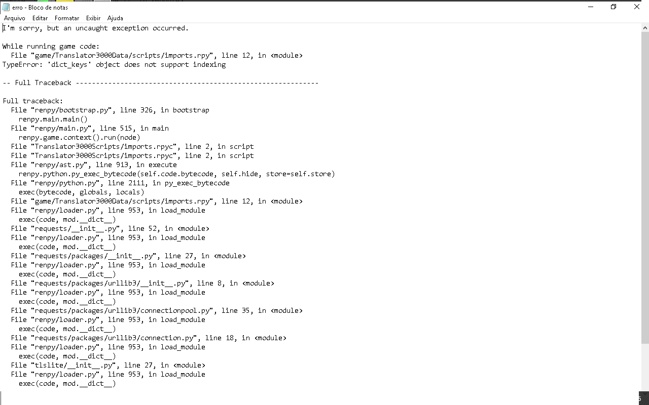 I'm sorry, but an uncaught exception occurred. · Issue #13 ...