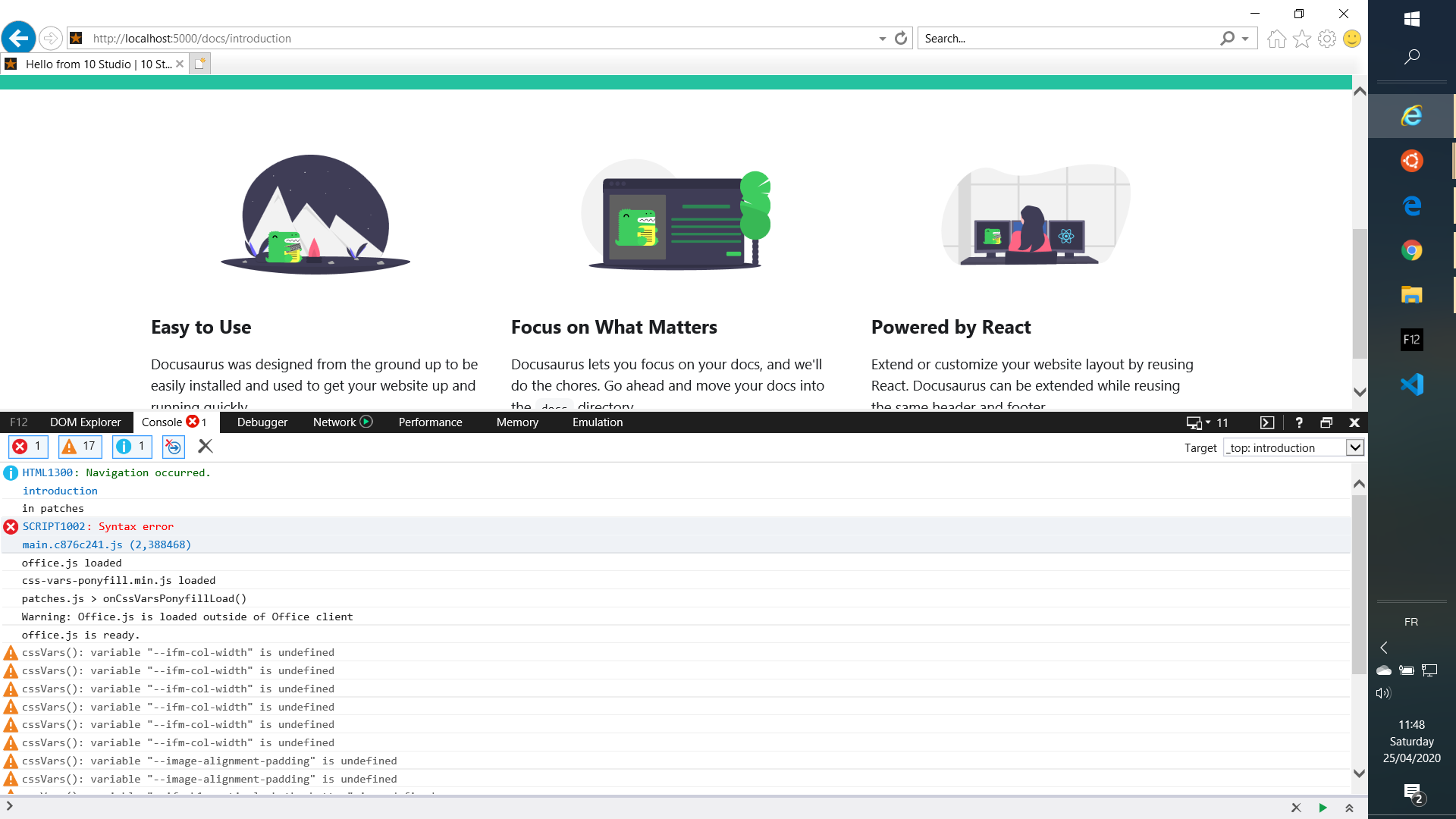 How to make Docusaurus support IE? · Issue #2657 · facebook/docusaurus · GitHub