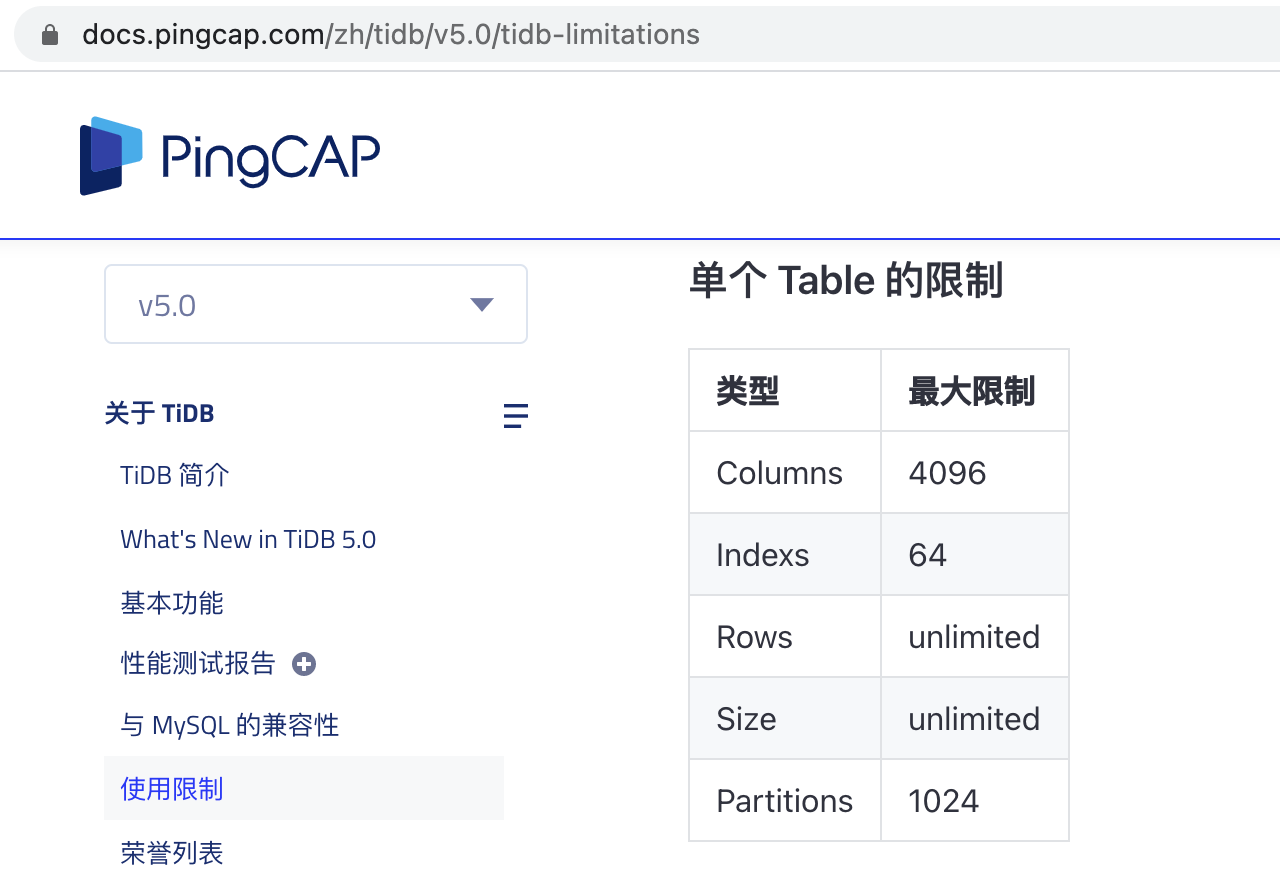 doc columns limit confuse · Issue #22798 · pingcap/tidb · GitHub