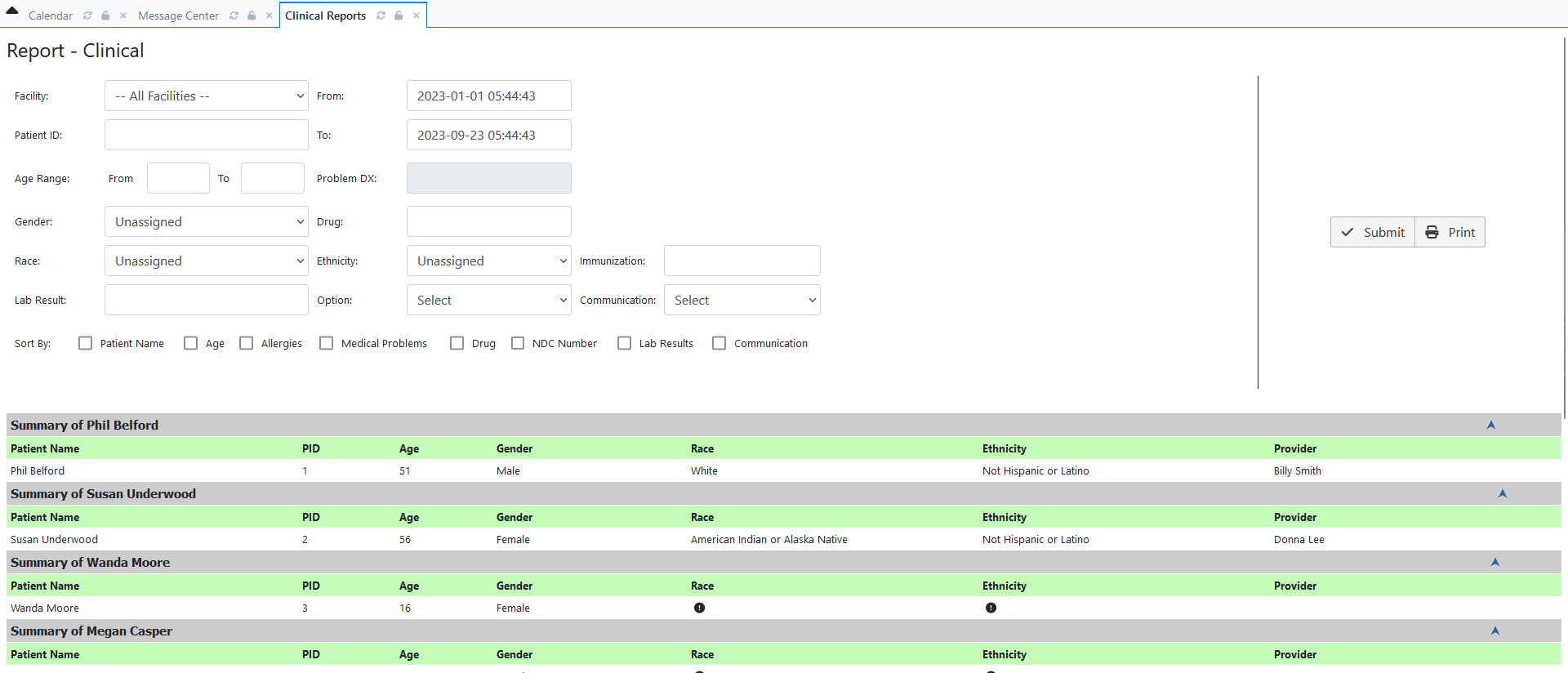 Clinical Reports Are Not Filtering By Diagnosis · Issue 6879 · Openemr Openemr · Github
