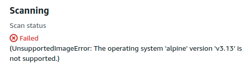 [ECR] [request]: Support for Alpine 3.13 on Vulnerability Scans · Issue ...