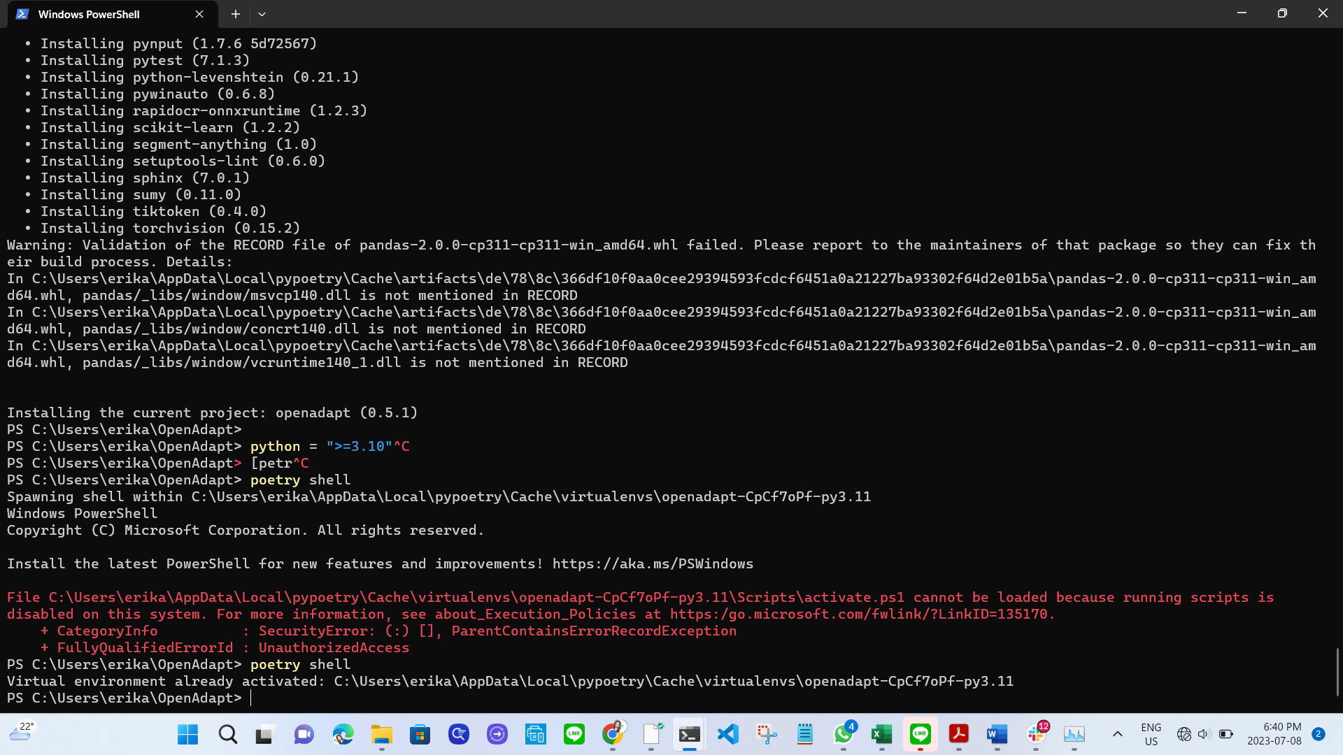 [Bug]: windows install script is brittle · Issue #372 · OpenAdaptAI/OpenAdapt · GitHub