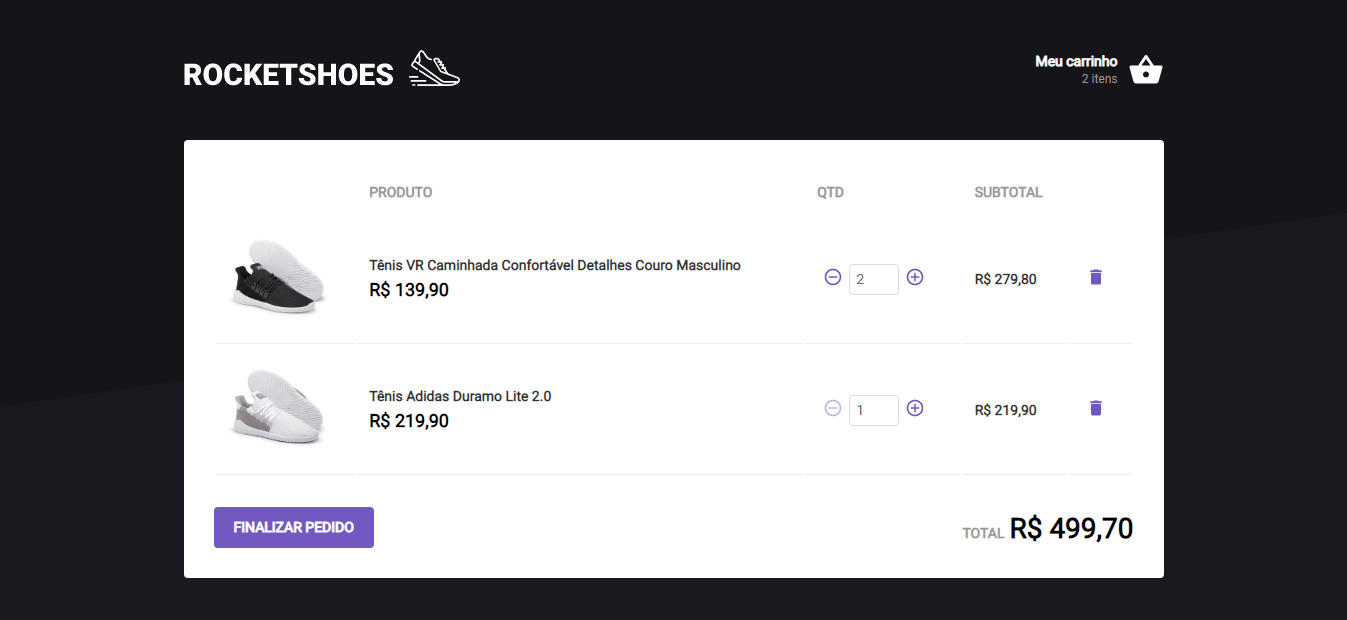 GitHub - alexmoreira01/carrinho-de-compras: Desafio trilha React