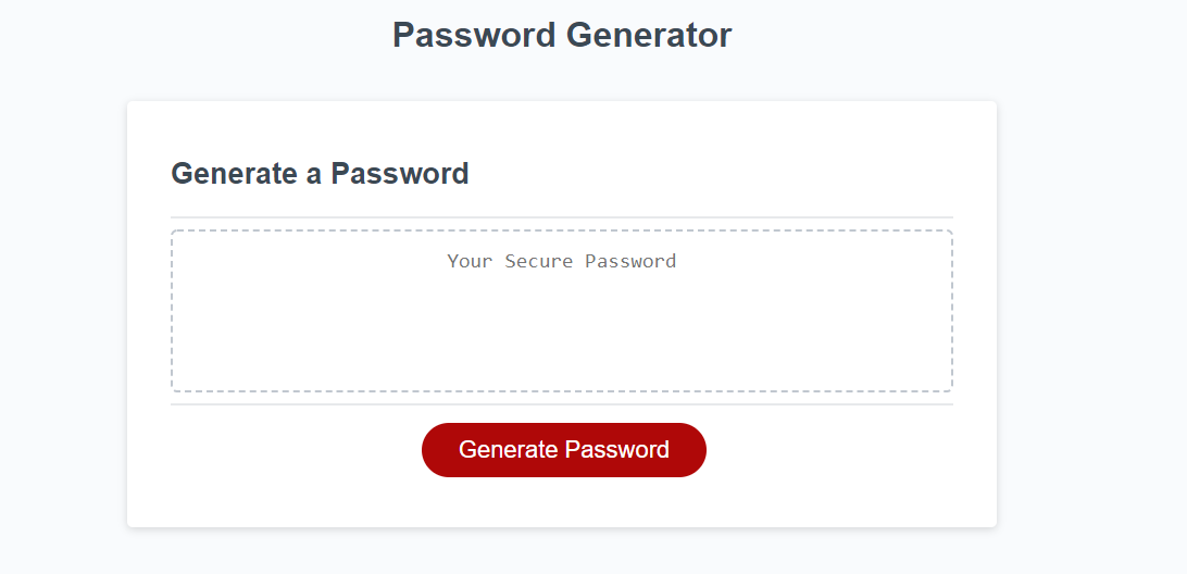 GitHub - atn362/password-generator: Simple JavaScript password generator. Gives you control over ...