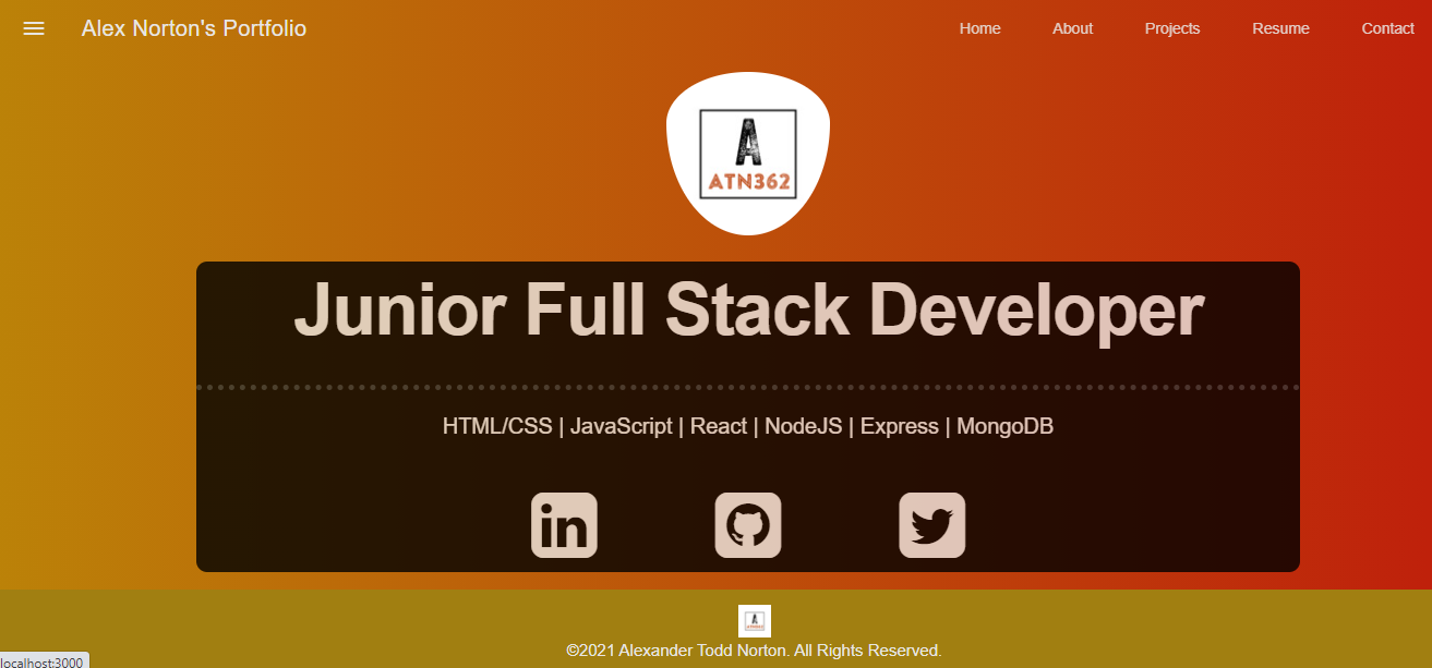 GitHub - atn362/myportfolio: React.js project, used to create a ...