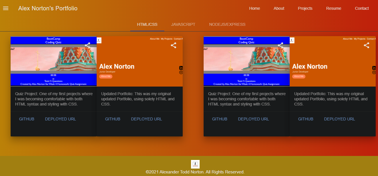 GitHub - atn362/myportfolio: React.js project, used to create a portfolio utilizing the JSX ...