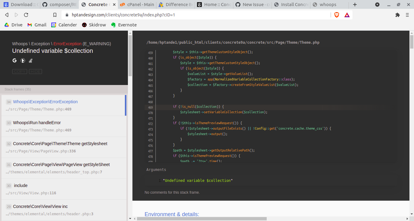 Version 9 Elemental Theme Error PHP8 · Issue #10003 · concretecms/concretecms · GitHub