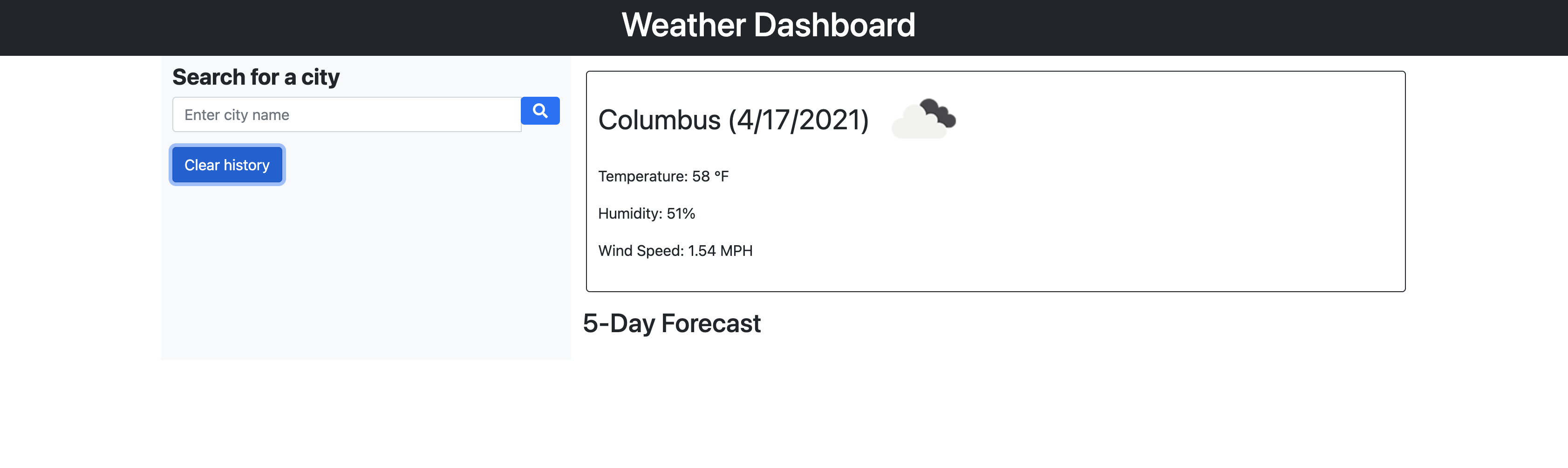 GitHub - adecapite/weatherDashboard