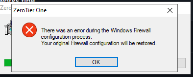 Can't install without Windows Firewall · Issue #2057 · zerotier/ZeroTierOne · GitHub