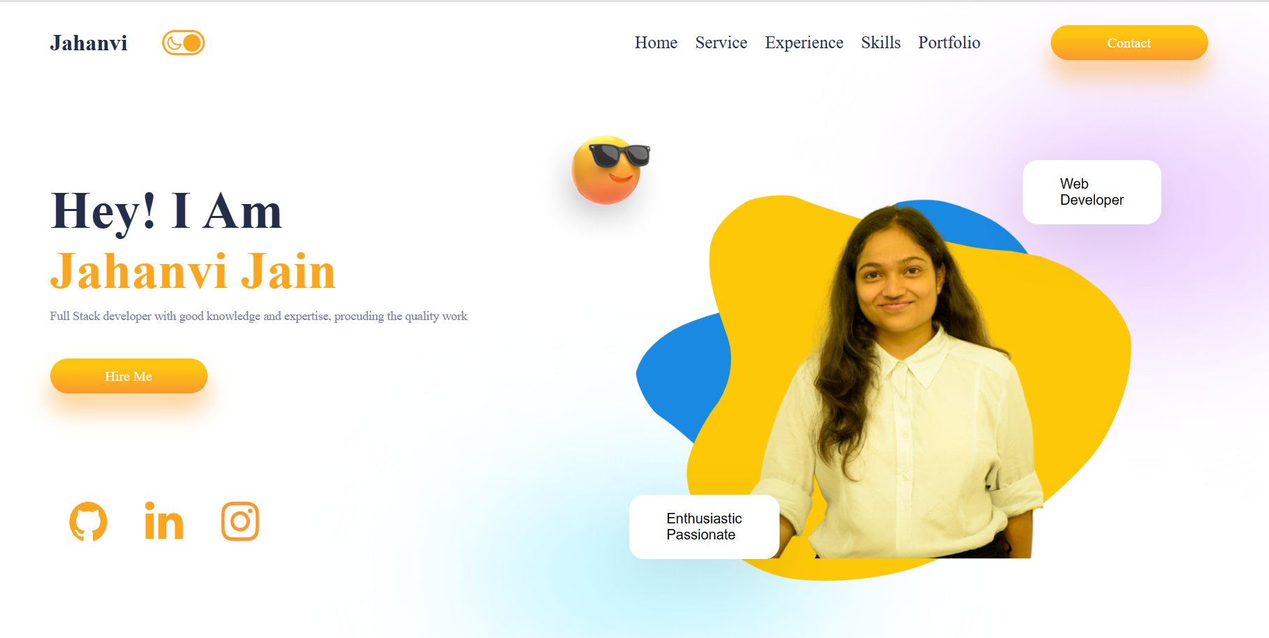 GitHub - Jahanvi20/Portfolio-website-jahanvi