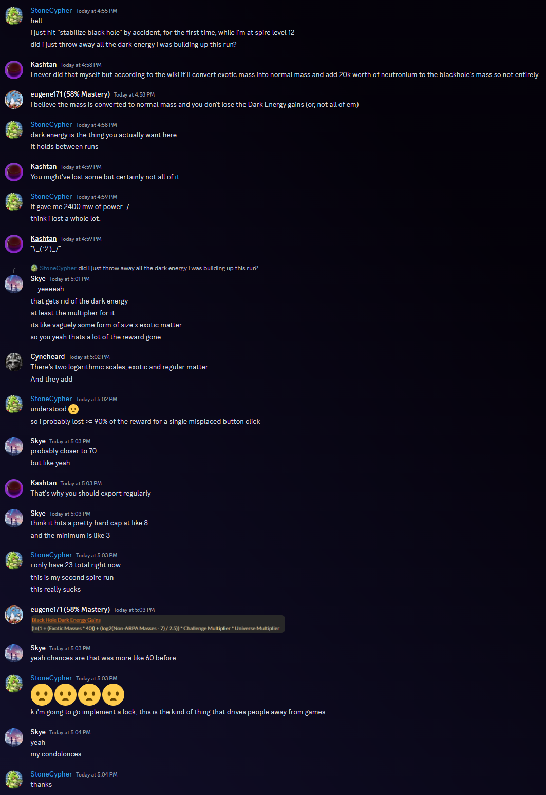 consequences of accidentally hitting stabilize black hole are way too high to not have an "are ...