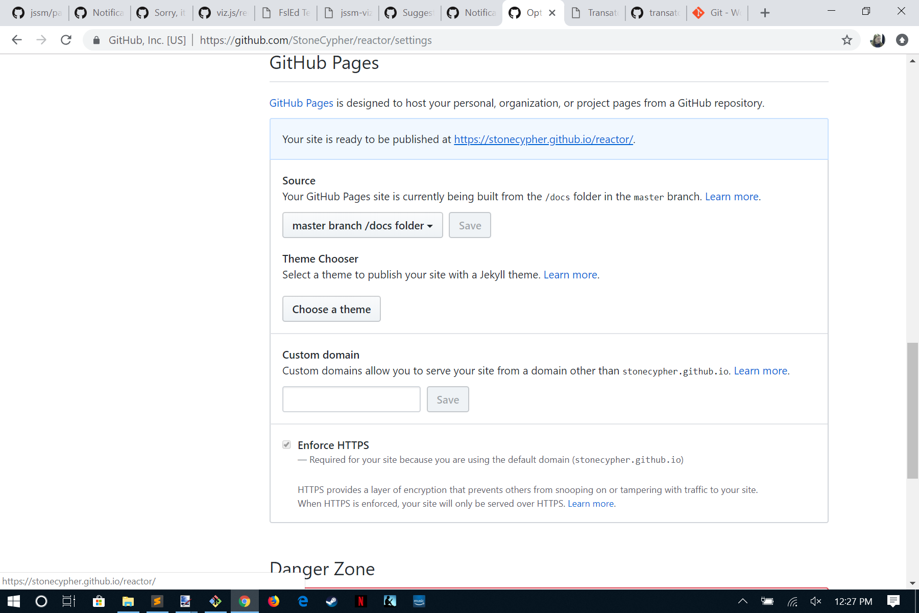 Github Pages setup by StoneCypher · Pull Request #10 · transatomic ...