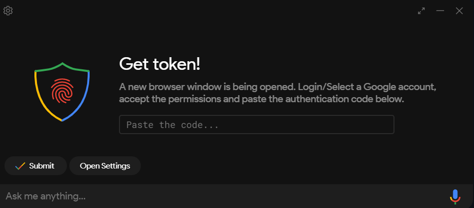 'Close when not in focus' causes loop when trying to enter token ...