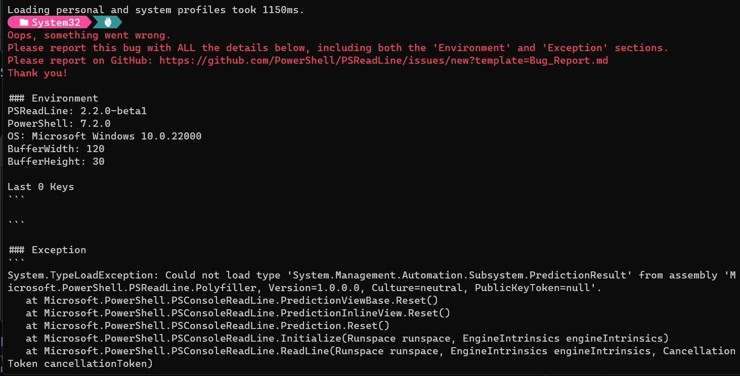 Unexpected Error Occur After Updating Powershell · Issue 2997 · Powershell Psreadline · Github