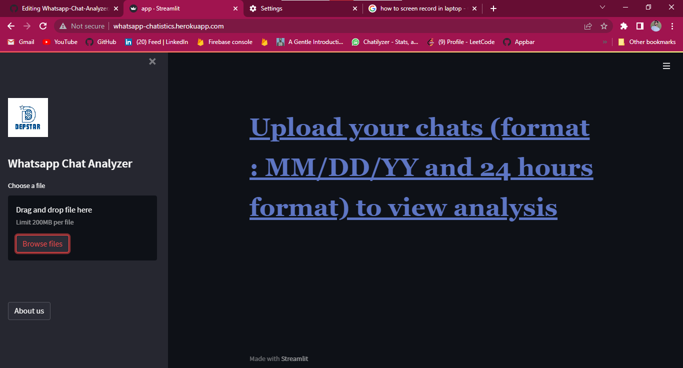 GitHub - sachinds501/Whatsapp-Chat-Analyzer: Get your analyzed whatsapp ...