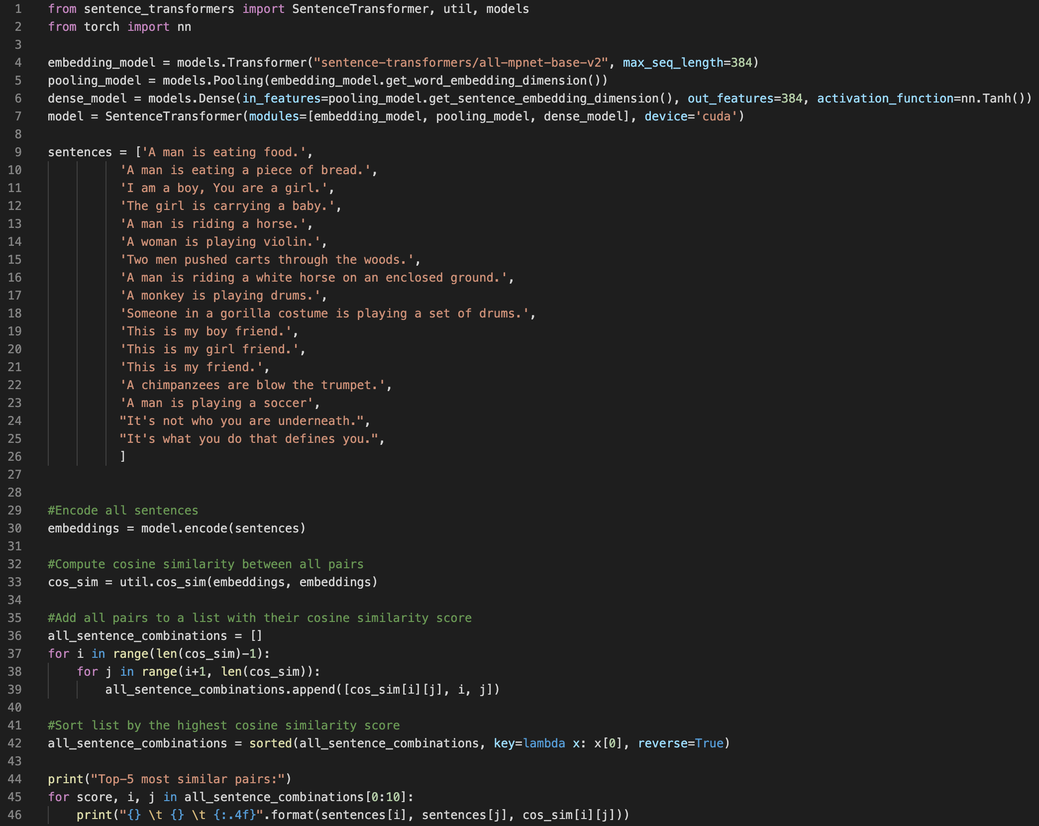 Sentence Similarities and New network · Issue #1377 · UKPLab/sentence ...