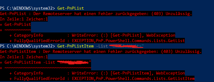 TargetInvocationException when trying to Get-PNPListItem · Issue #1797 · pnp/powershell · GitHub
