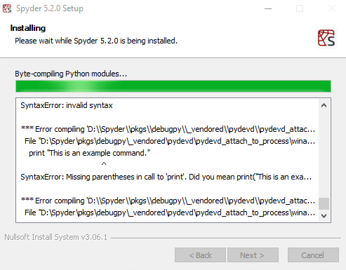Error installing Spyder 5.2.0 · Issue #16917 · spyder-ide/spyder · GitHub