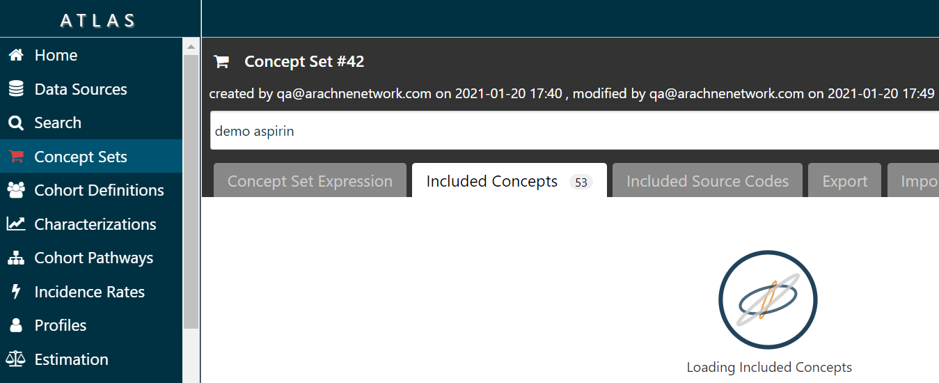 Loader gets stuck when we adding Included Concepts in Concept Sets · Issue #2446 · OHDSI/Atlas ...