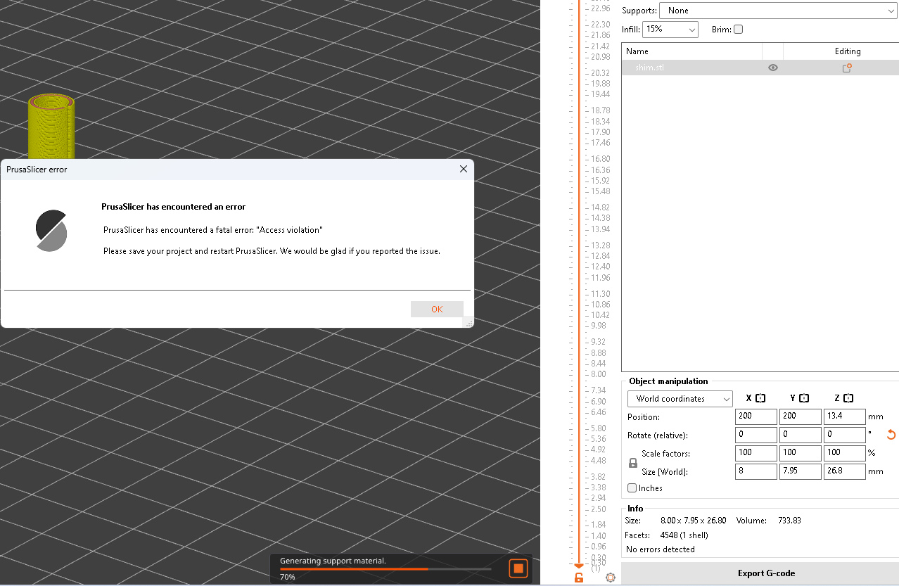 Access Violation Error · Issue #9729 · prusa3d/PrusaSlicer · GitHub