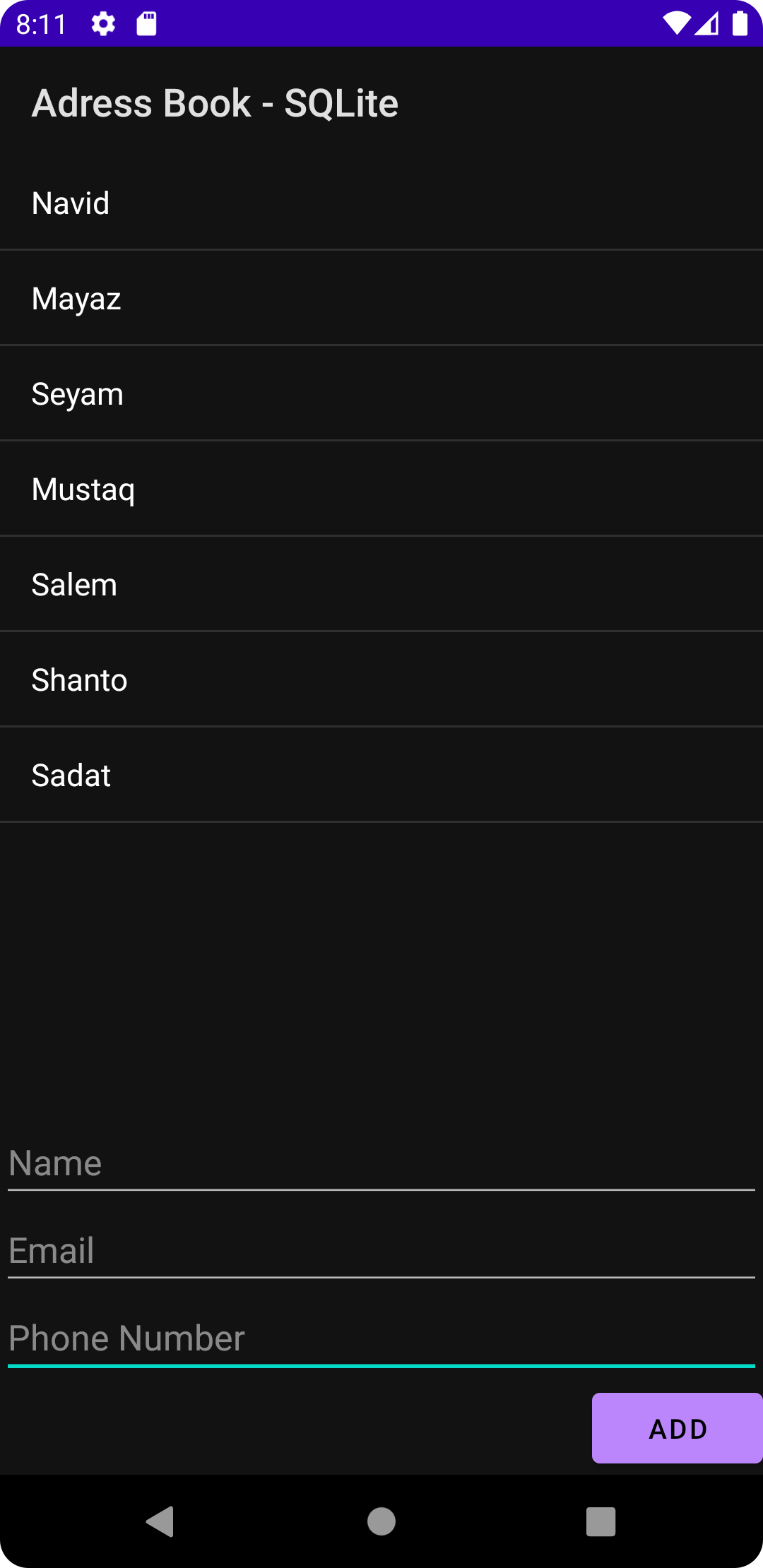 GitHub - Navid-Rahman/Adress_Book_SQLite