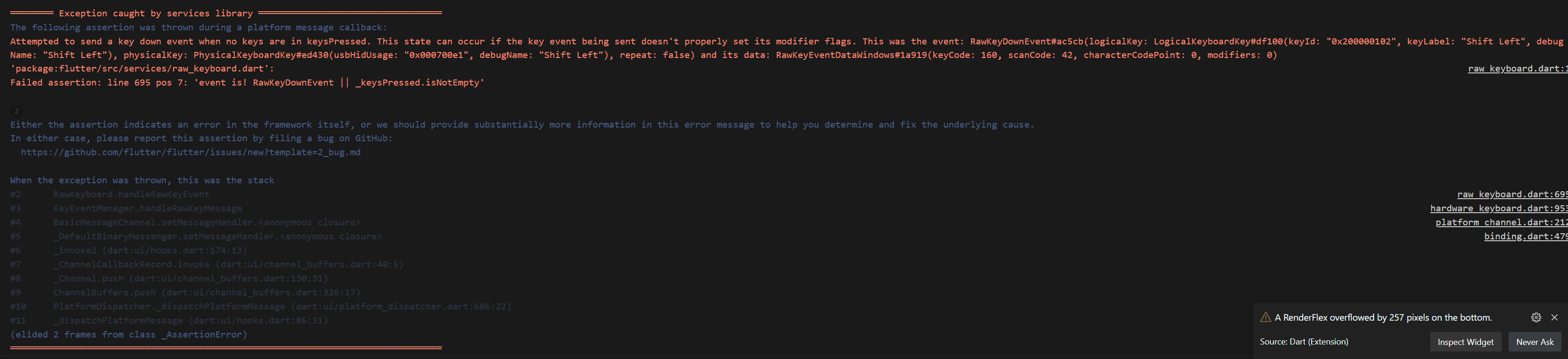 Exception that report (barcode reading thr "RawKeyboardListner") · Issue #127085 · flutter ...