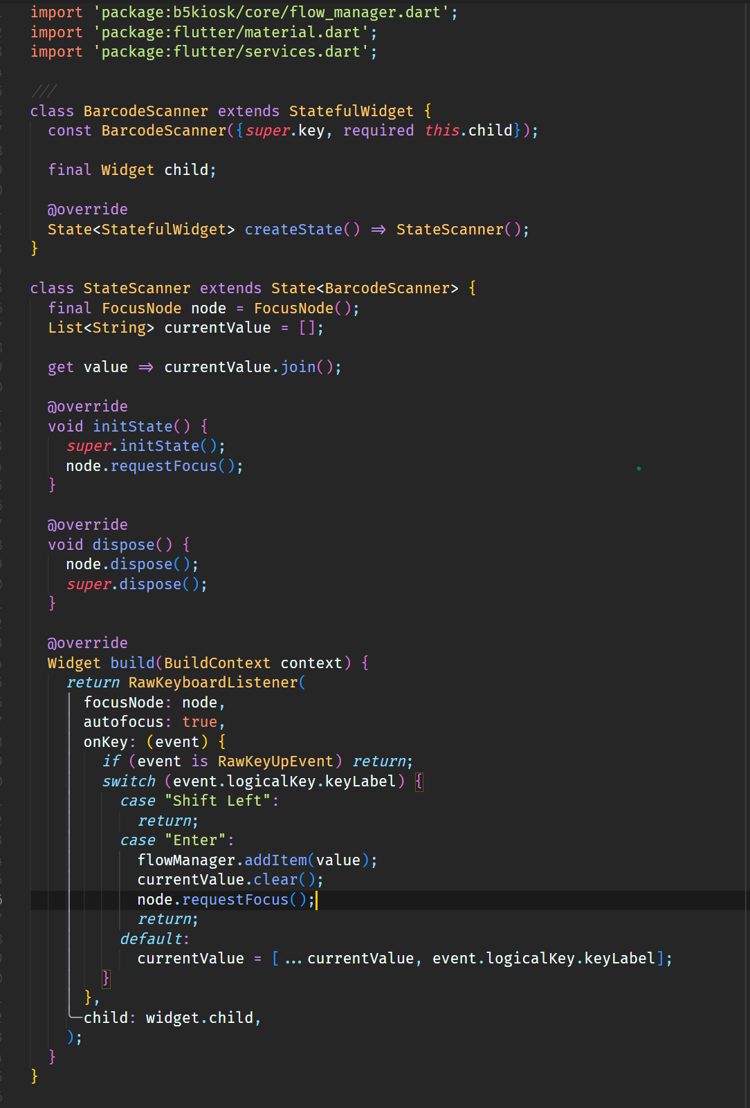 Exception that report (barcode reading thr "RawKeyboardListner") · Issue #127085 · flutter ...