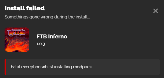 [Bug]: FTB Inferno fails to install properly because the JRE 17 is missing/corrupted · Issue ...