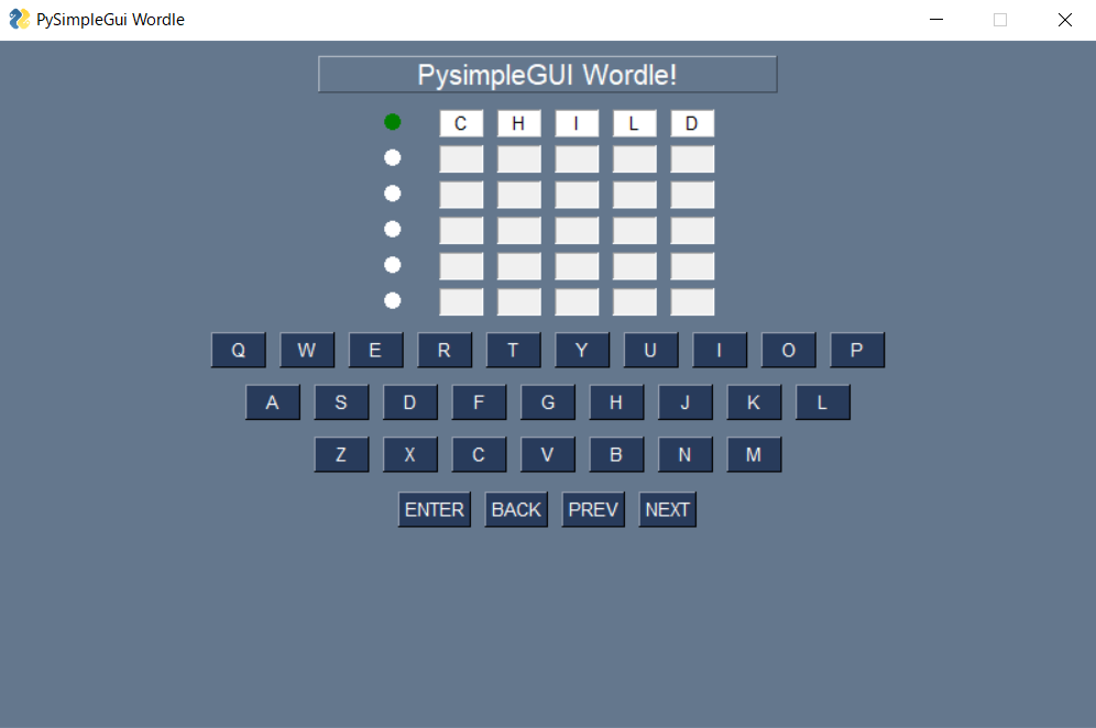 GitHub - qlitre/pysimplegui-wordle: PySimpleGUIでWordleが遊べるアプリです。