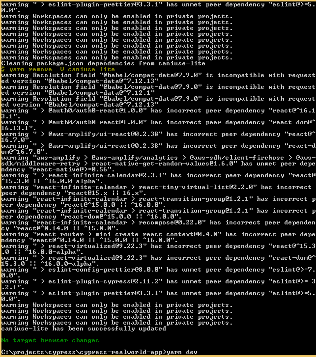 Error Upon Launching With Command Yarn Dev · Issue 811 · Cypress Iocypress Realworld App · Github