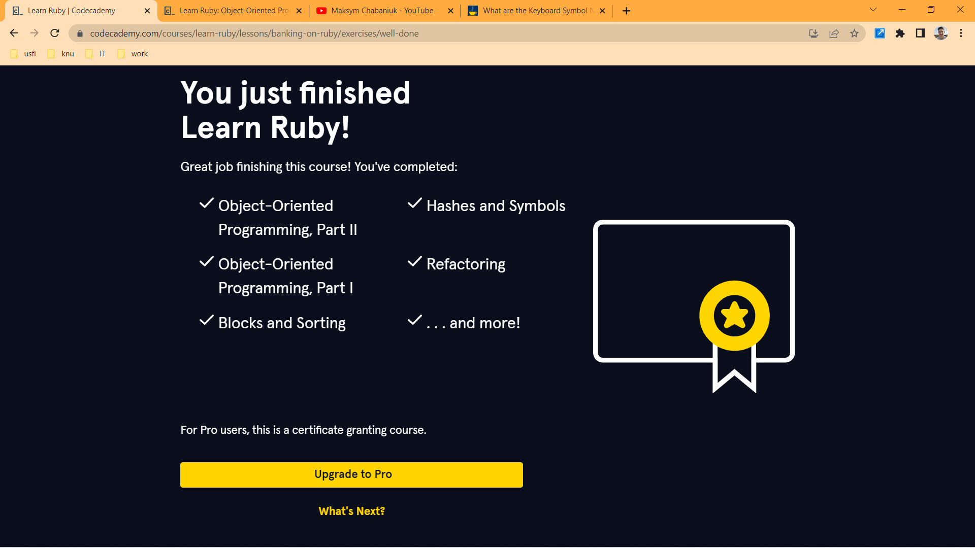 GitHub - chabaniuk-m/Ruby-certificate: Підтвердження проходження курсу ...