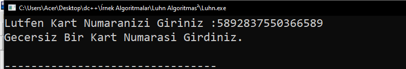 GitHub - haruncanatali/LuhnAlgoritmasi: C++ dili kullanılarak popüler ...