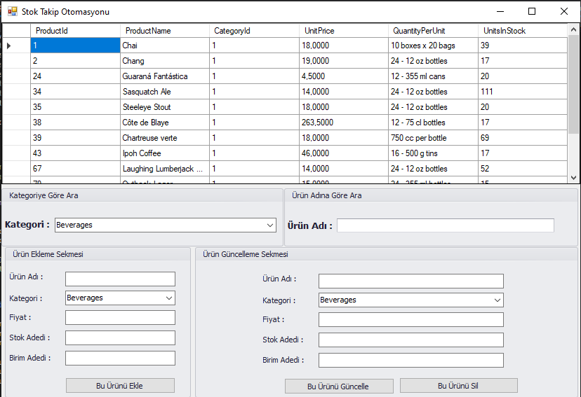 GitHub - haruncanatali/Stok-Takip-Otomasyonu: Bu projede çok katmanlı ...