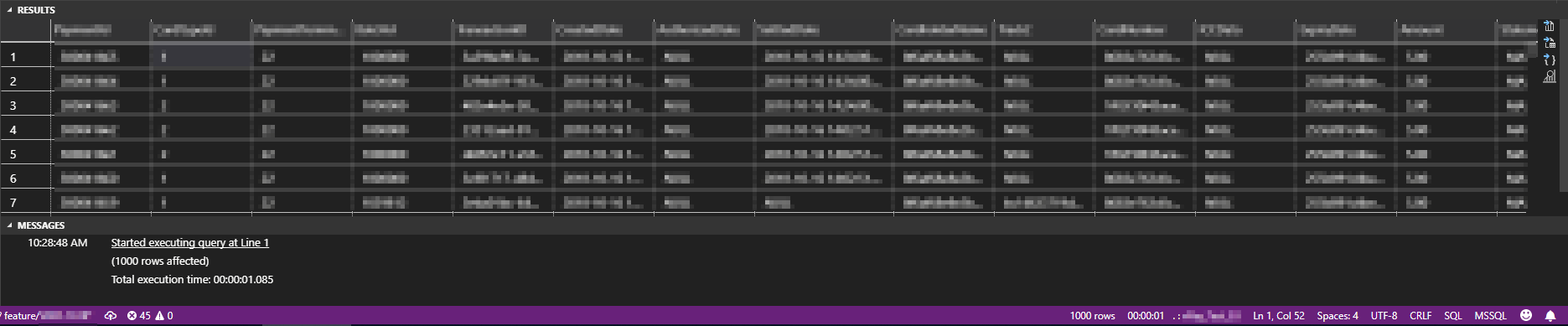 Horizontal scrollbar hidden in results by messages · Issue #3330 · microsoft/azuredatastudio ...