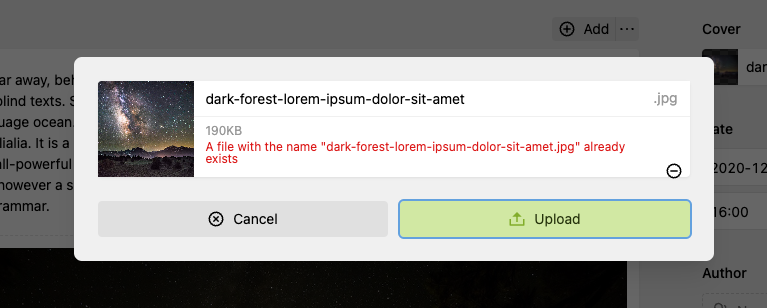 [v4] New Upload Dialog: Error message breaks layout · Issue #5622 · getkirby/kirby · GitHub