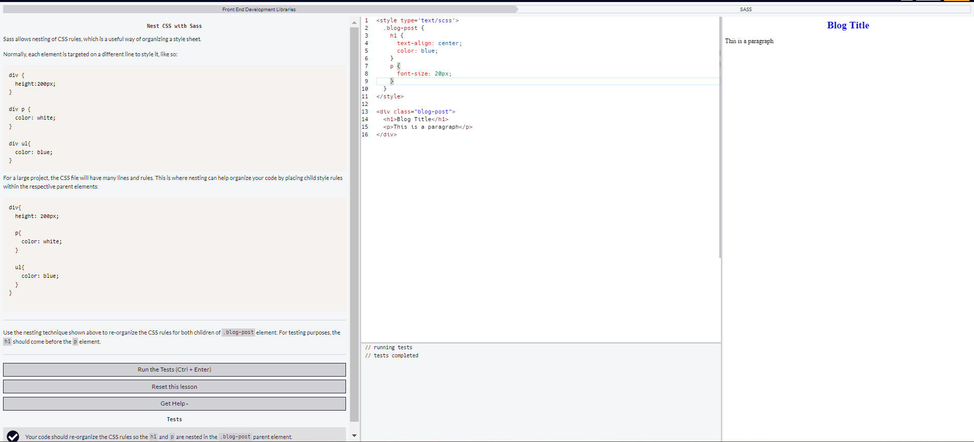 SASS Nesting · Issue #50450 · freeCodeCamp/freeCodeCamp · GitHub