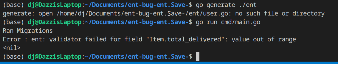After Running Auto Migrations, Create crashes with segmentation violation · Issue #2808 · ent ...