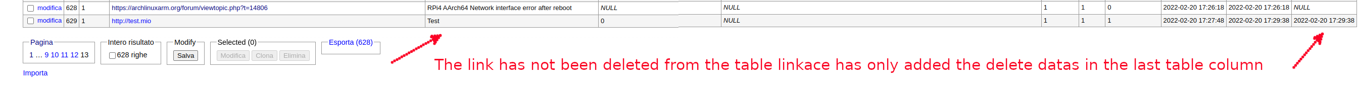Delete a link and after add again the same link · Issue #400 · Kovah/LinkAce · GitHub