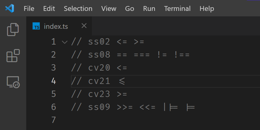 Ligatures Code is not working in VSCode · Issue #1314 · tonsky/FiraCode · GitHub