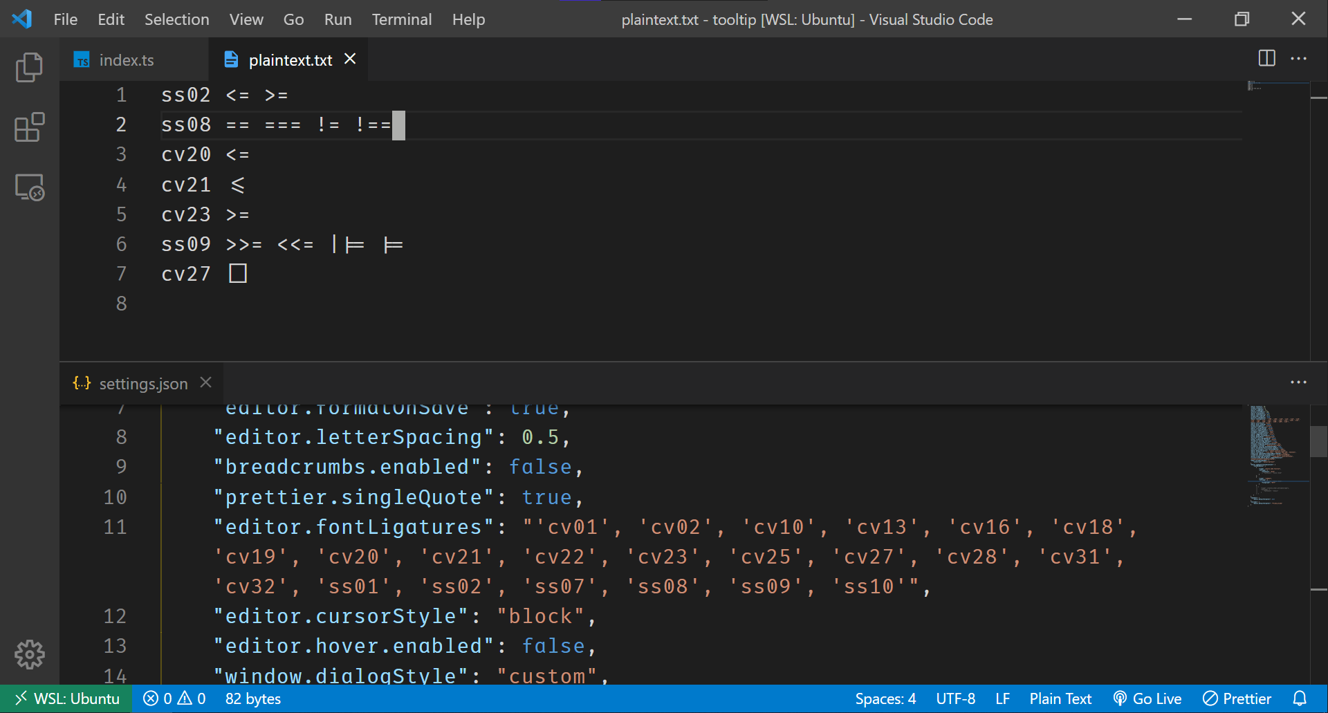 Ligatures Code is not working in VSCode · Issue #1314 · tonsky/FiraCode · GitHub
