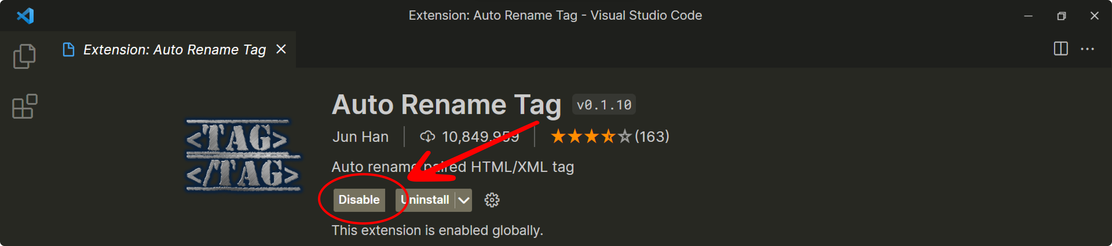 Extension Disable button does not have border radius on the right side · Issue #163864 ...