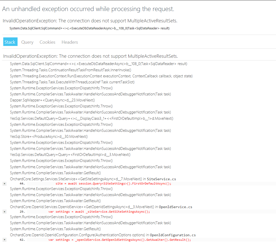Error enabling OpenID module · Issue #1457 · OrchardCMS/OrchardCore · GitHub