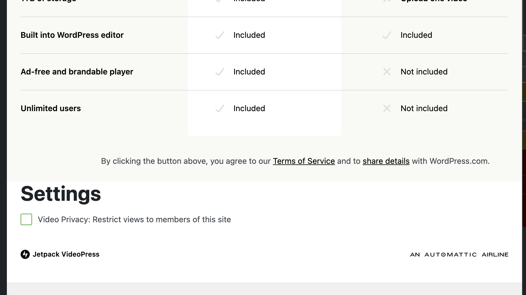 VideoPress: hide Settings section when not connected · Issue #27359 · Automattic/jetpack · GitHub