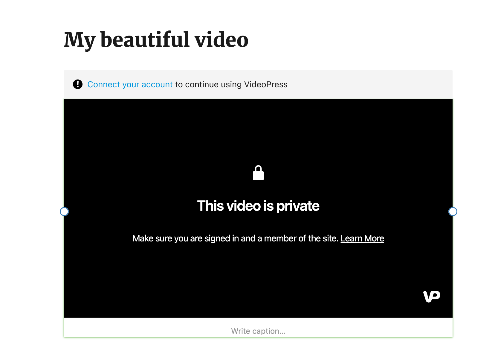 VideoPress: find a way to let users to know about connect status · Issue #27451 · Automattic ...