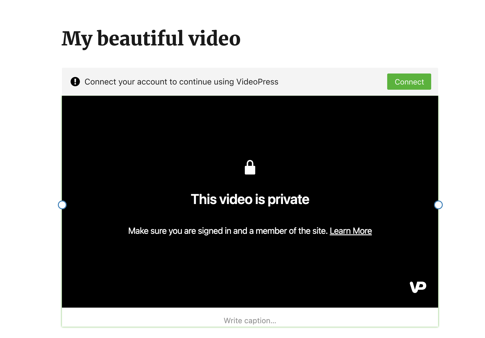 VideoPress: find a way to let users to know about connect status · Issue #27451 · Automattic ...