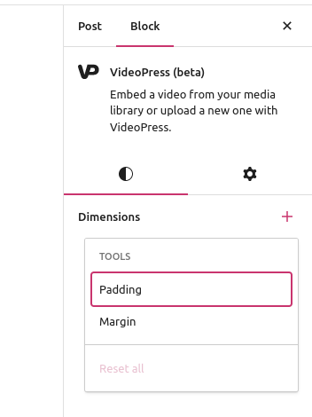 VideoPress: Re organize video block settings taking advantage of the tabs · Issue #28814 ...