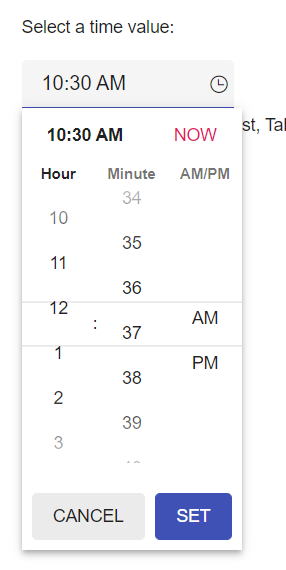 [TimePicker] Time lists are not properly aligned when using the Kendo Material theme · Issue ...