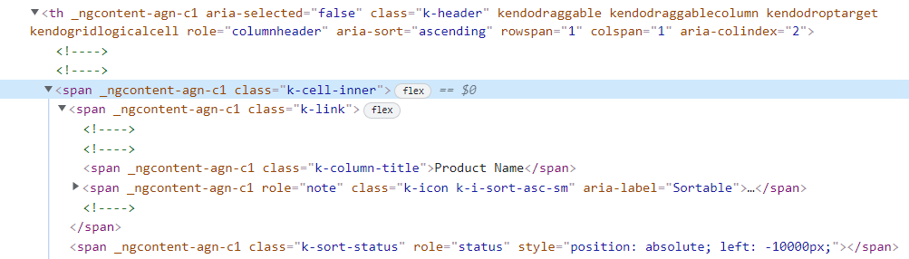 Grid header sort icon spacing does not work · Issue #3446 · telerik/kendo-themes · GitHub