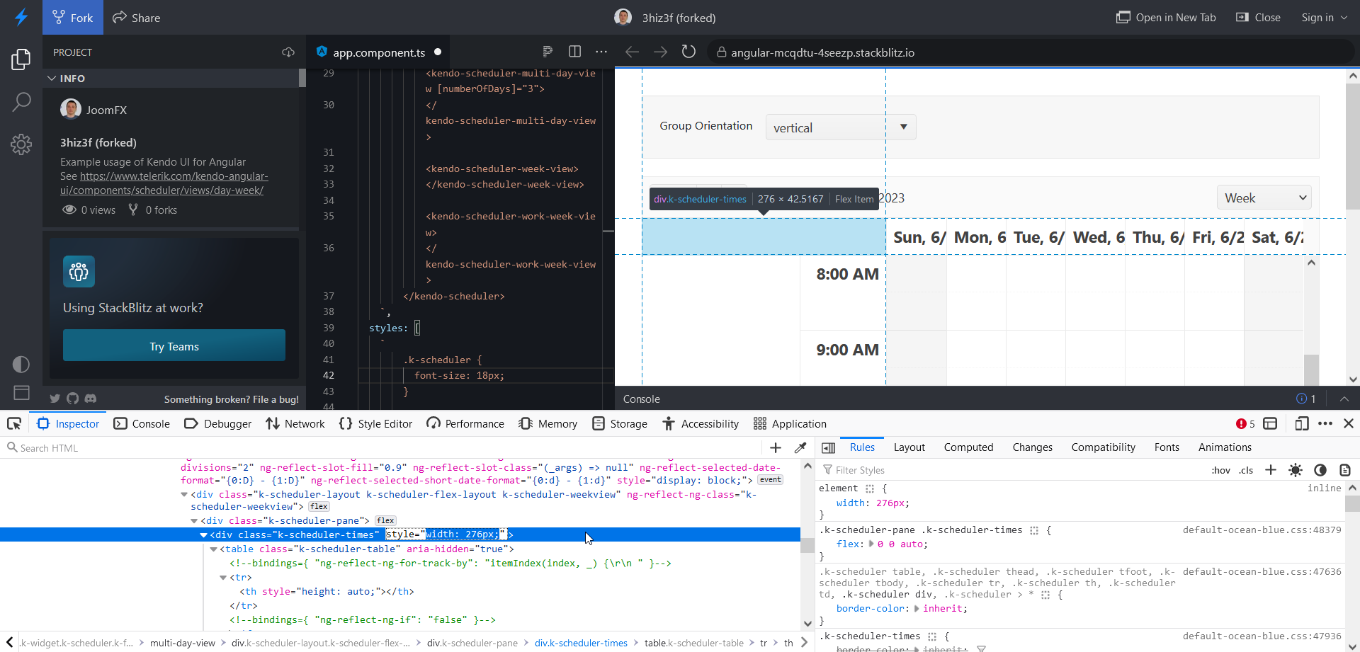 [Scheduler] Font size different than 16px cause gap · Issue #3969 · telerik/kendo-angular · GitHub